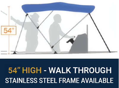 Boat Biminis Height Selection Chart | National Bimini Tops