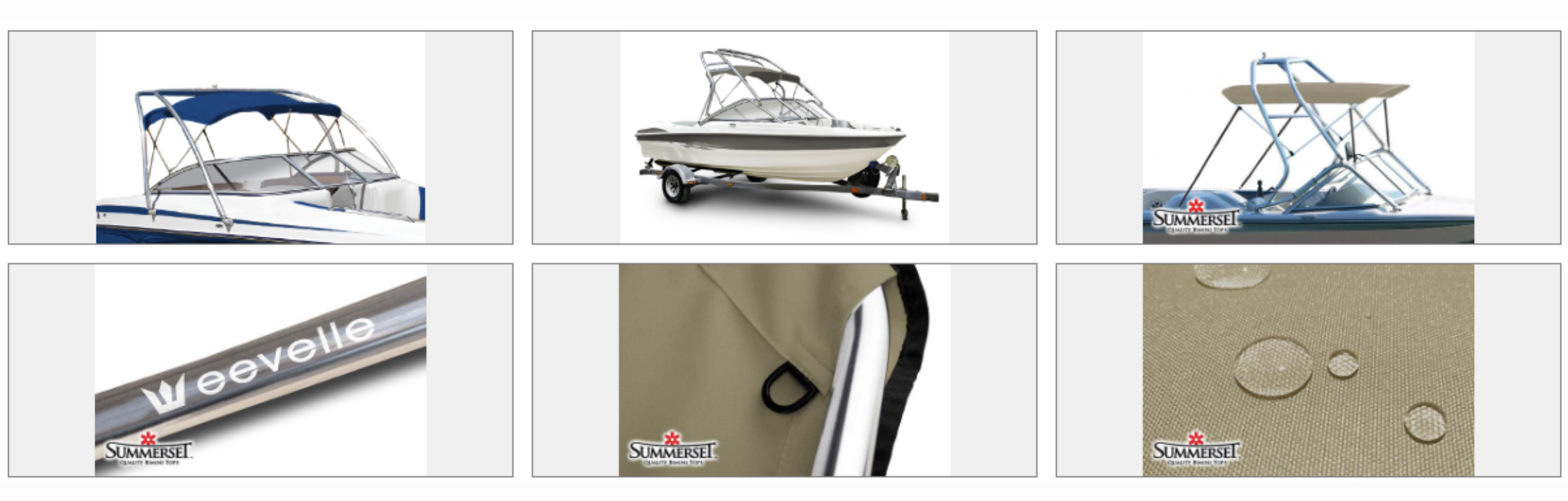 Boat Biminis 72" LONG, 54" HIGH, FITS 85"- 90" WIDE | National Bimini Tops