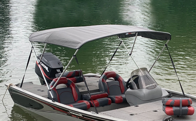 Boat Biminis 72" LONG, 54" HIGH, FITS 85"- 90" WIDE | National Bimini Tops